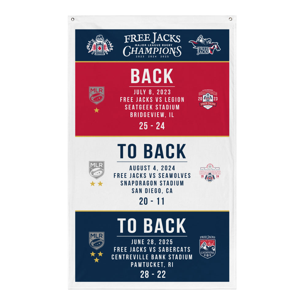 Free Jacks Back To Back To Back MLR Champions Legacy Flag Stripes – New ...